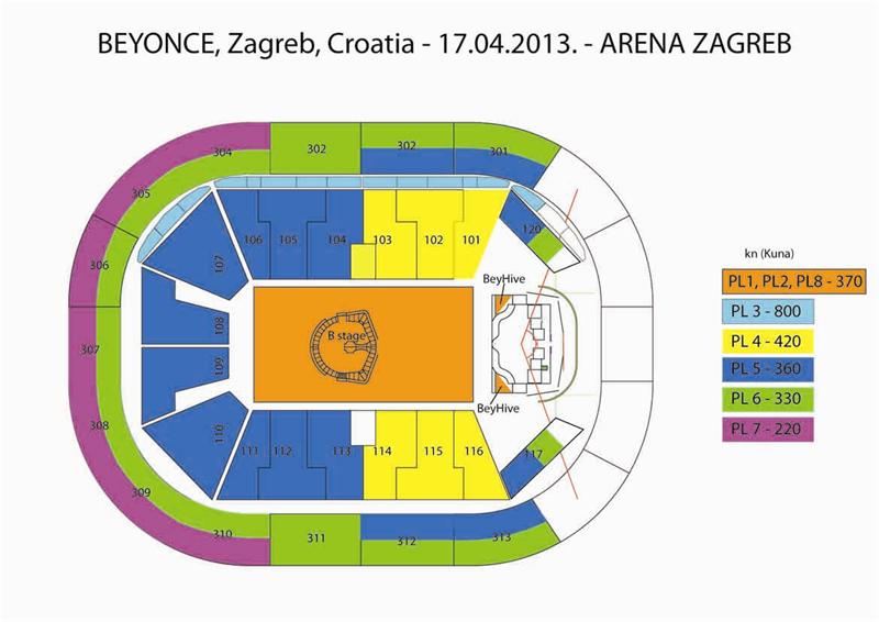 Arena Zagreb, Zagreb Arena - Beyonce